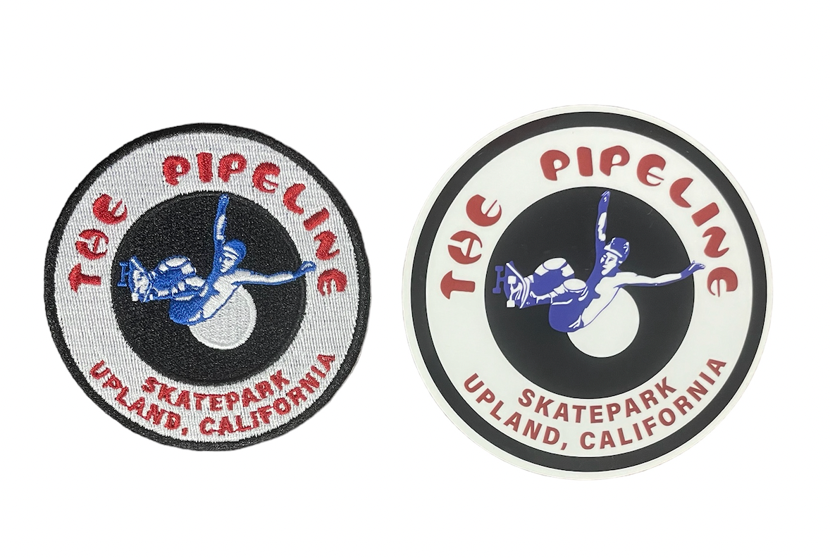 PIPELINE Skatepark Patch + Sticker Pack – 45RPM Vintage